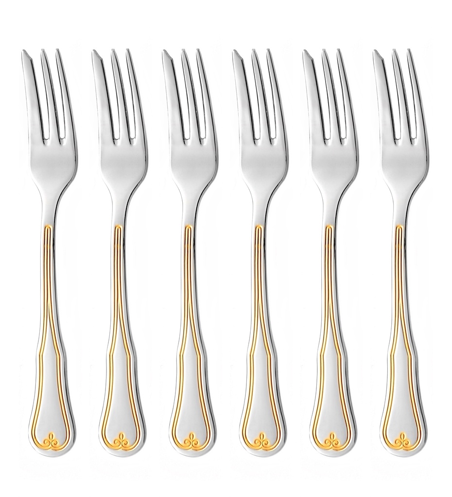 Dessertgabel vergoldet BOHEMIA 6-teiliges Set