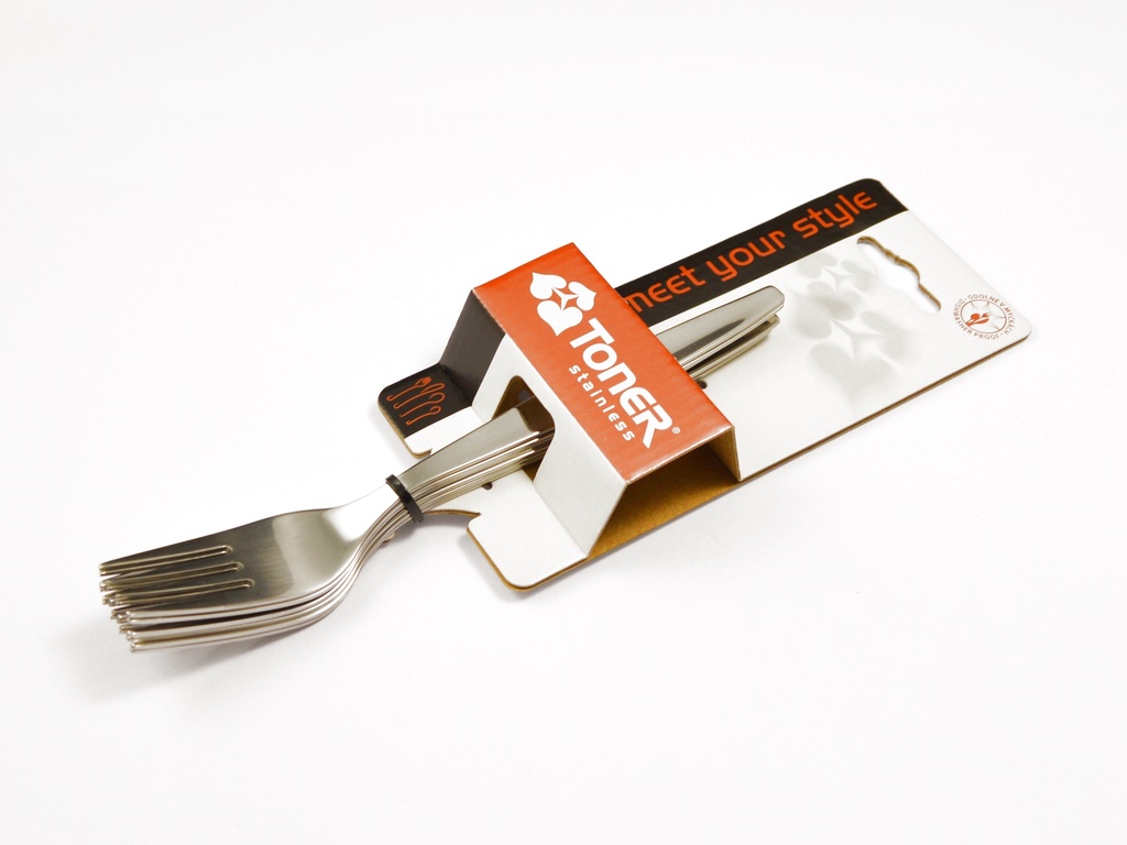 BISTRO table fork 6-piece - hanging-tab packaging